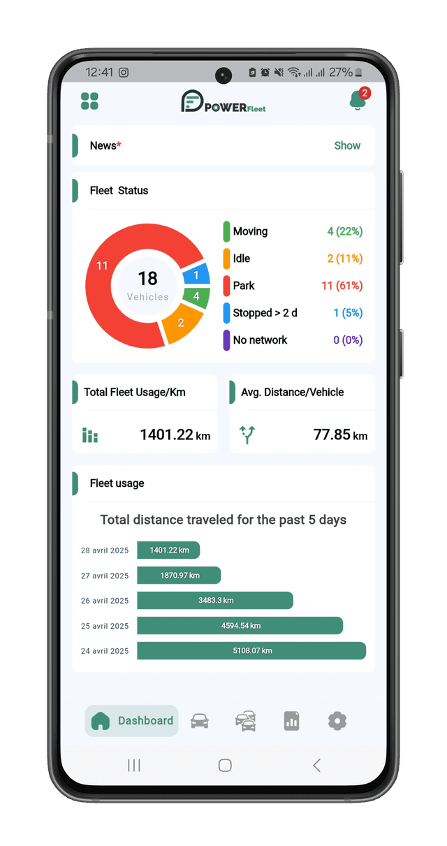 Mobile Fleet Tracking - PowerFleet App
